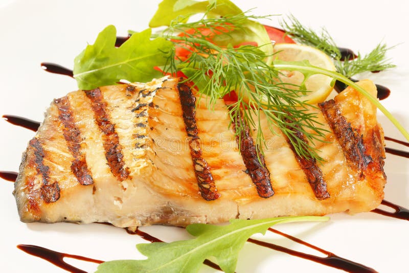 Grilled carp fillet stock photo. Image of roasted, place - 56728924