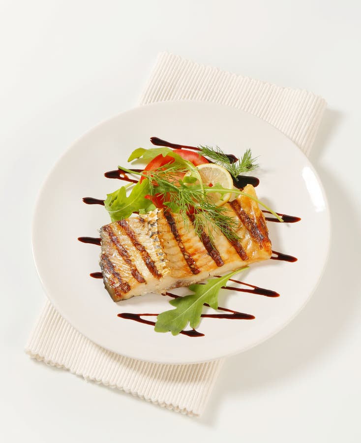 Grilled carp fillet stock photo. Image of closeup, fillet - 56728992