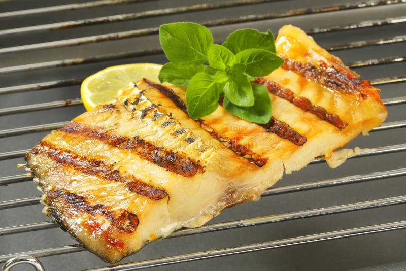 Grilled carp fillet stock photo. Image of skin, grilled - 61445280
