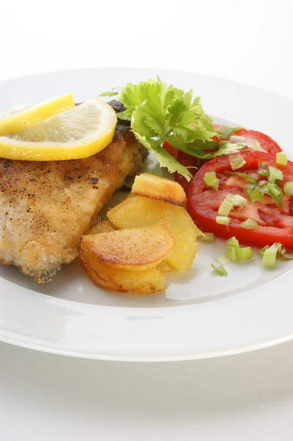 Grilled Carp Fillet with Organic Vegetable Stock Image - Image of ...