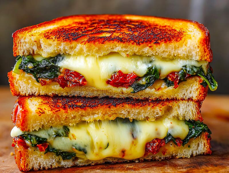 A Sandwich Cut in Half on a White Plate Stock Image - Image of bubbly ...