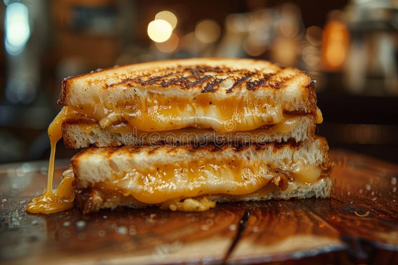 A Grilled Cheese Sandwich. Melted Cheese and Toast Stock Image - Image ...