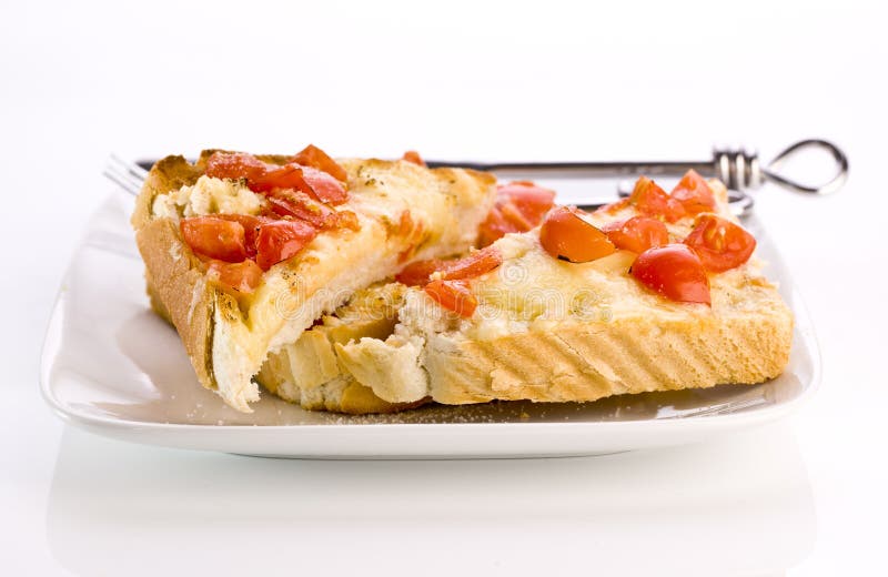 Grilled Cheese toast stock image. Image of garlic, plate - 13034343