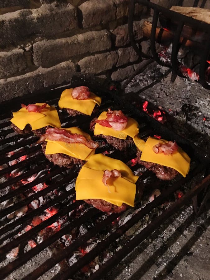 Grilled cheeseburguers stock image. Image of food, meal - 154130407
