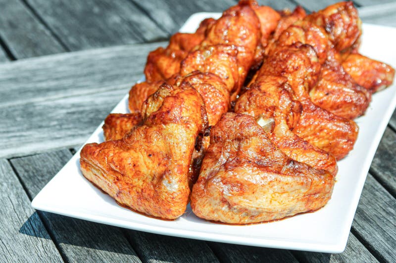 Grilled Chicken Balls and Wings Stock Photo - Image of farm, animal ...