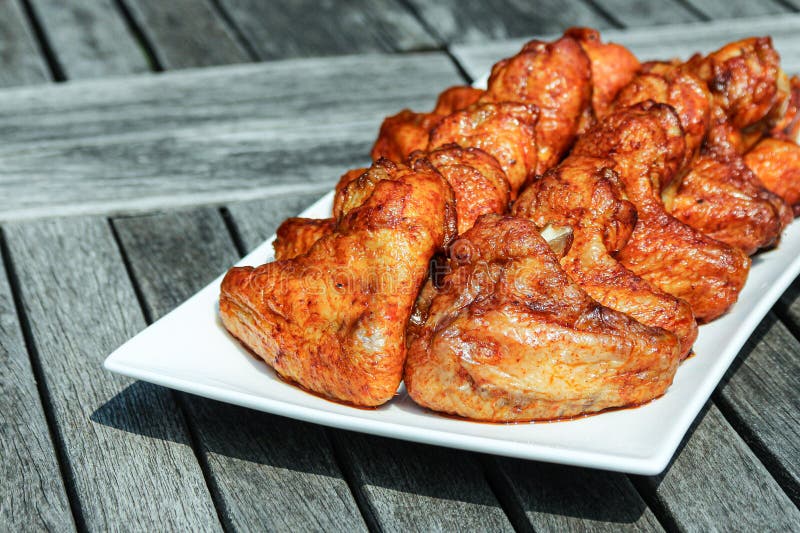 Grilled Chicken Balls and Wings Stock Photo - Image of boll, corn ...