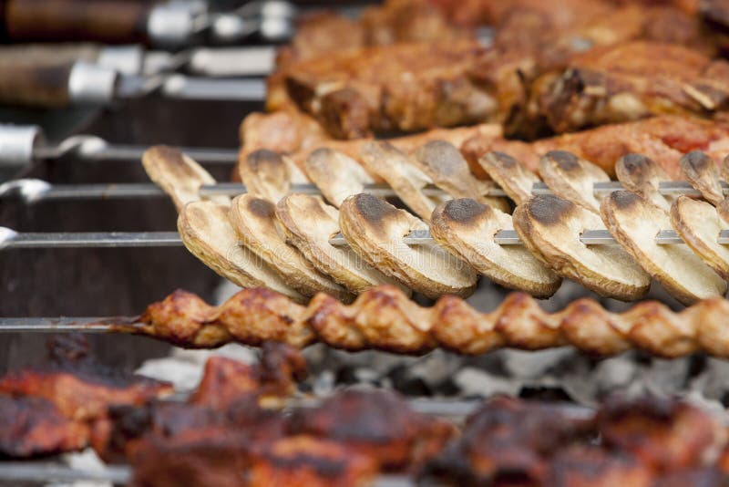Grilled Chicken, Cooked on a Bbq Stock Photo - Image of diet, food ...