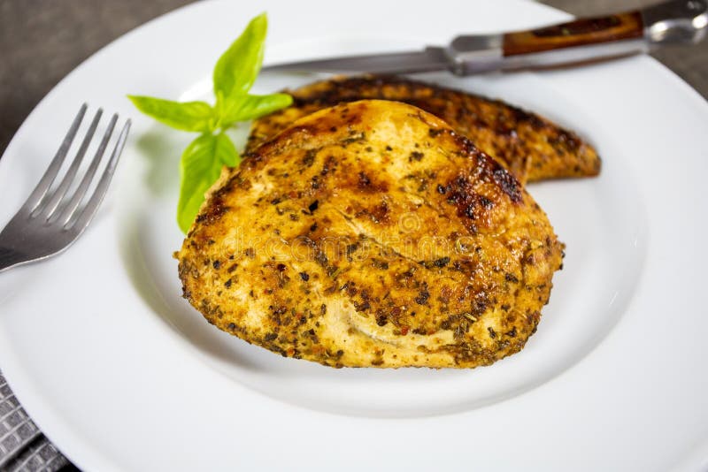 Grilled chicken cutlet stock image. Image of aromatic - 197776893