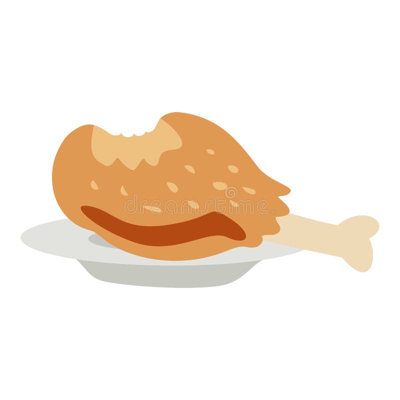 Grilled Chicken Drumstick Vector Illustration Vector Design ...