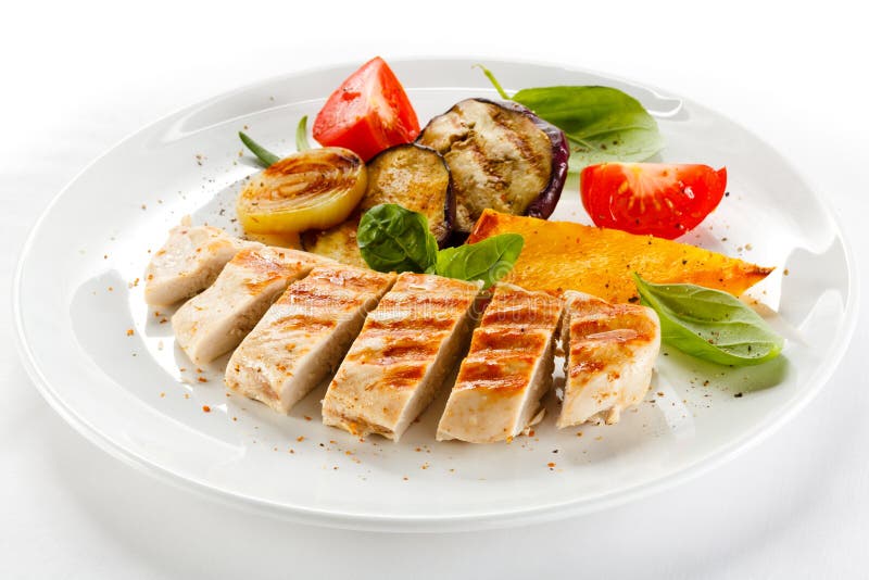 Grilled chicken fillet stock image. Image of eating, appetizer - 20522517