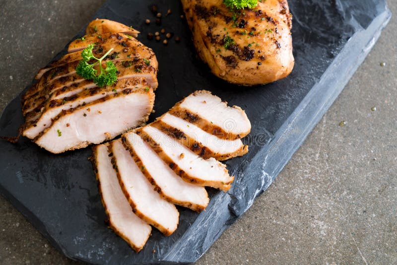 Grilled chicken fillets stock photo. Image of poultry - 101986398