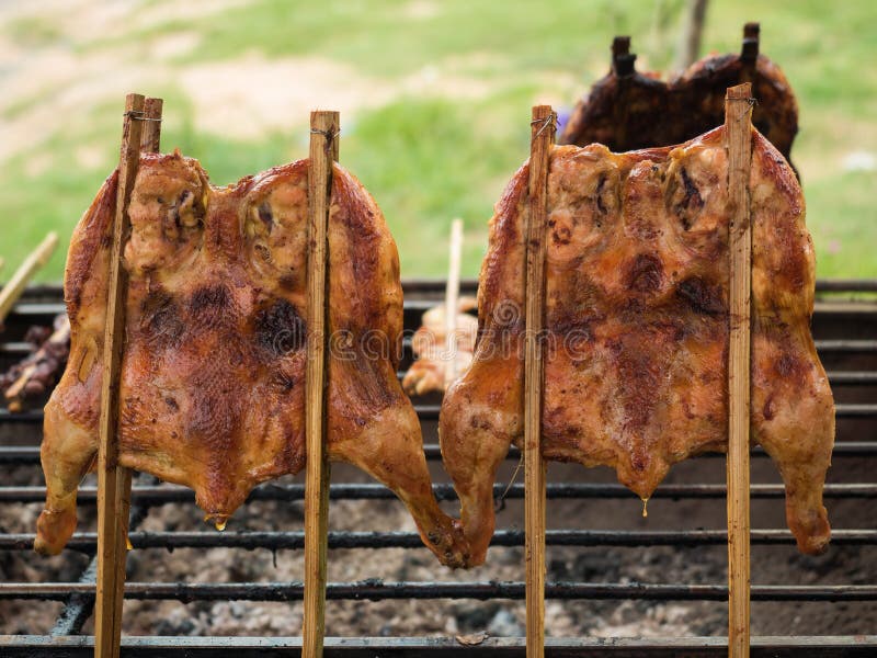 Grilled Chicken on the Grill Stock Photo - Image of barbecue, joint ...