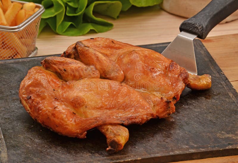 Grilled chicken stock photo. Image of black, salad, restaurant - 56439776