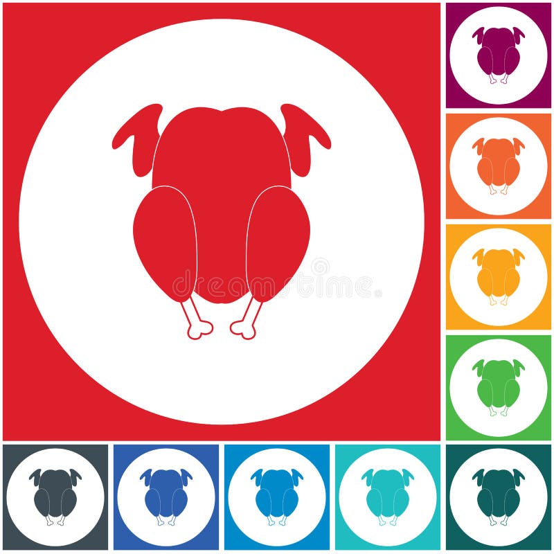 Grilled chicken icon stock vector. Illustration of turkey - 121386956