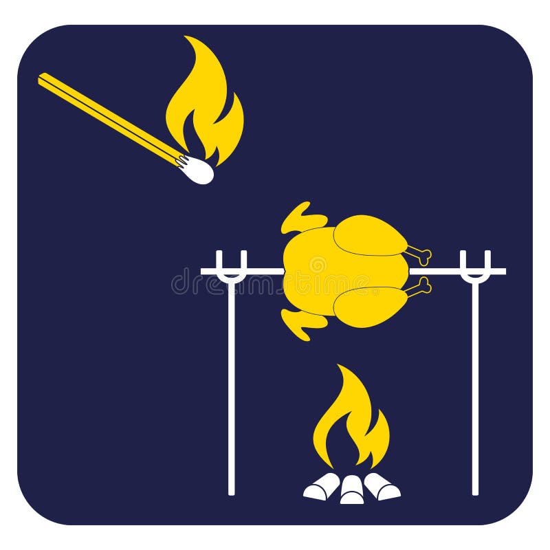 Grilled chicken icon stock vector. Illustration of isolated - 133141324