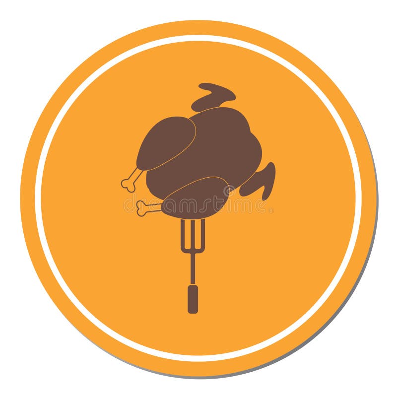 Grilled chicken icon stock vector. Illustration of turkey - 123033724