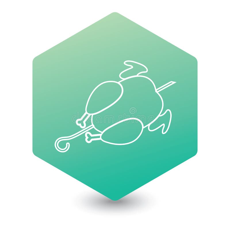 Grilled chicken icon stock vector. Illustration of grill - 169447159