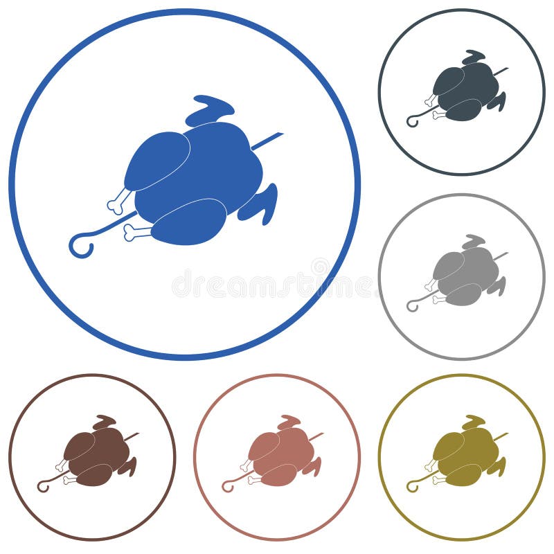 Grilled chicken icon stock vector. Illustration of dinner - 98255661