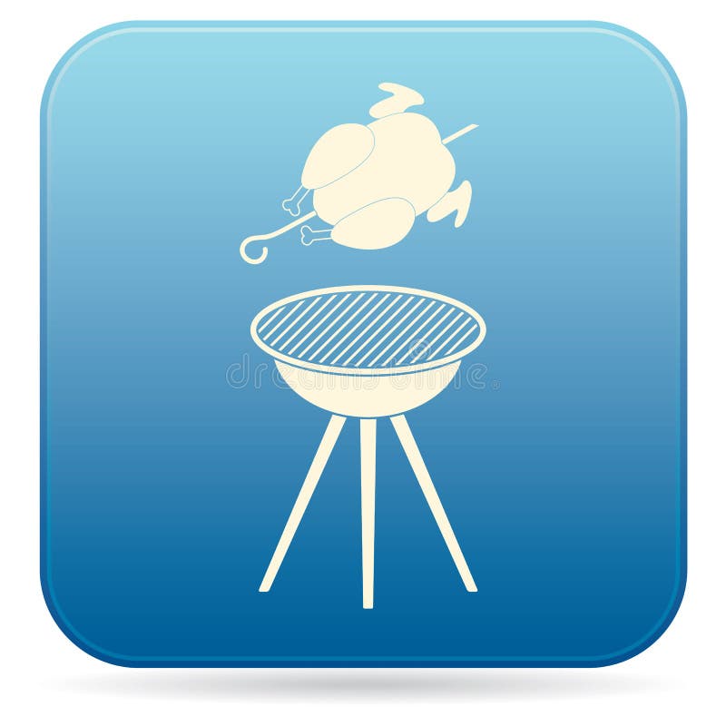 Grilled chicken icon stock vector. Illustration of poultry - 109722515