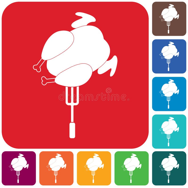 Grilled chicken icon stock vector. Illustration of vector - 138227817