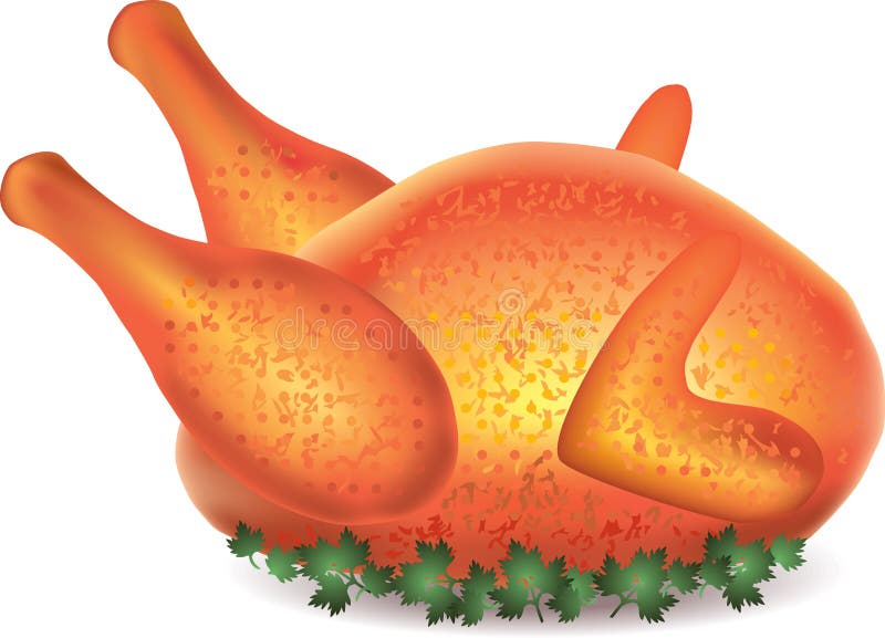 Grilled Chicken Isolated on White Stock Vector - Illustration of choice ...