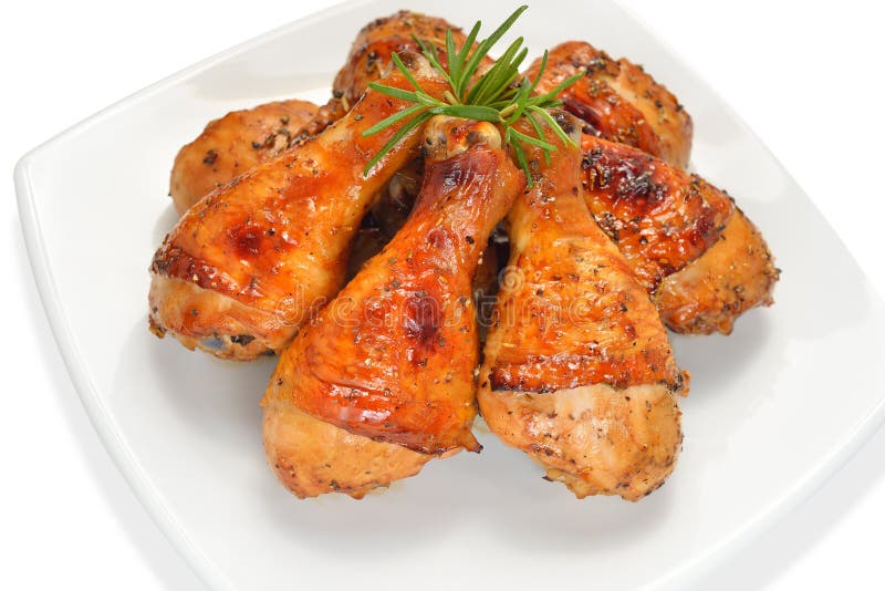 Roasted chicken on plate stock photo. Image of meat, health - 1924774