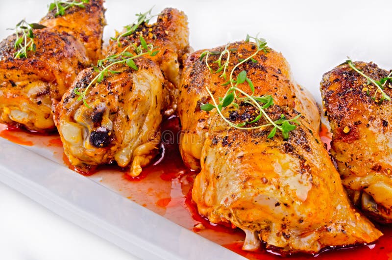 Roast Chicken Wings with Rosemary Stock Photo - Image of rosemary ...