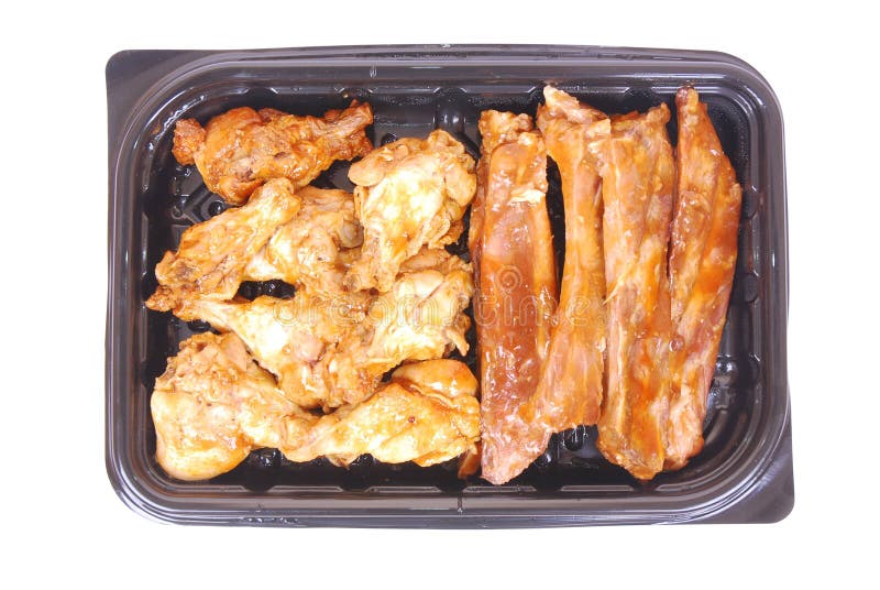 Grilled chicken and ribs stock photo. Image of fast, horizontal - 17150982