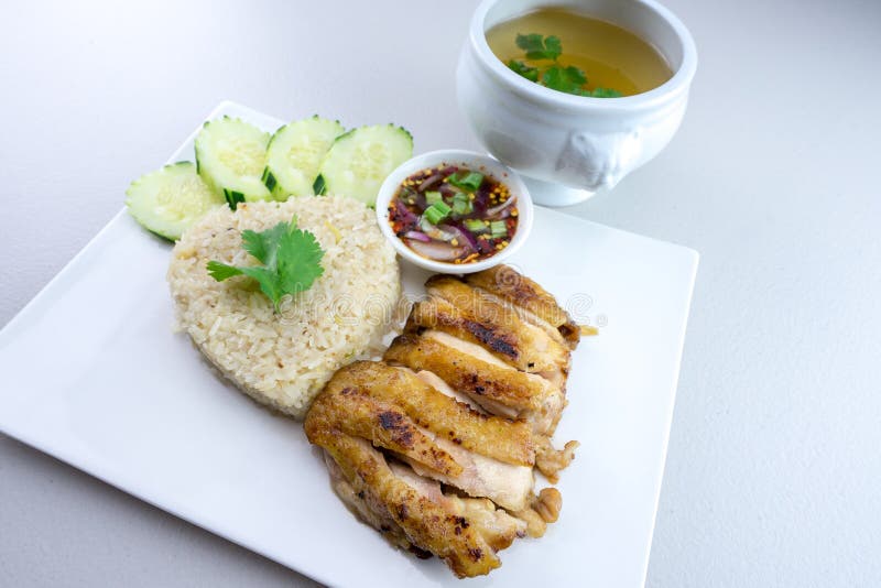 Grilled chicken with rice stock photo. Image of fresh - 116330158