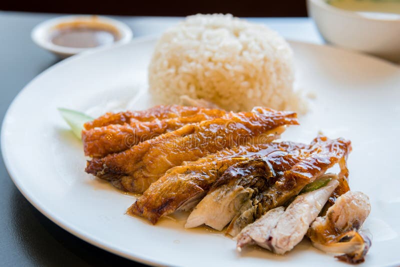 Grilled Chicken Rice stock photo. Image of cuisine, delicious - 107371388