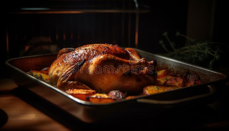 Grilled Chicken and Roast Turkey, the Main Course for Lunch Generated ...