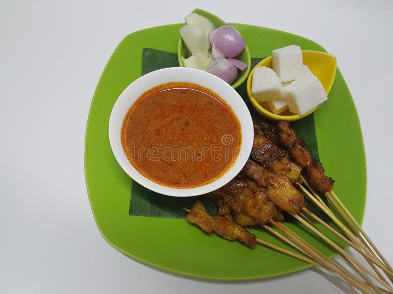 Grilled Chicken Satay stock photo. Image of grilled - 100361474