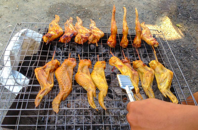 Grilled chicken stall stock photo. Image of fire, ribs - 31637928
