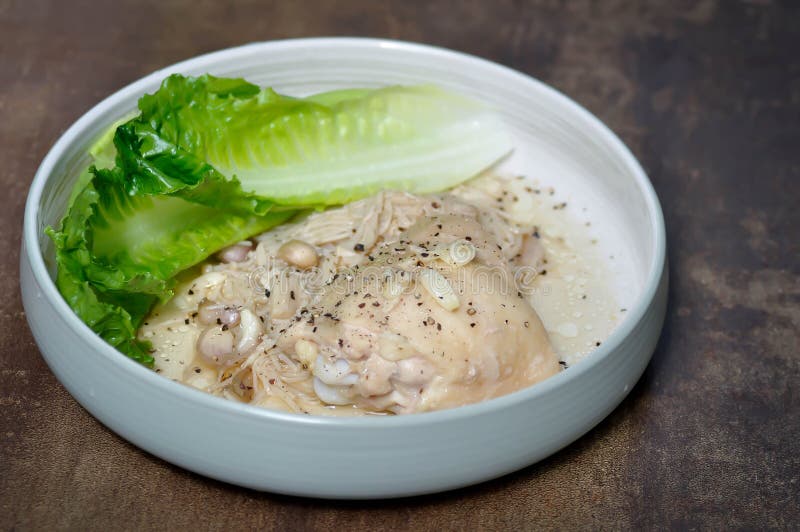 Grilled Chicken or Chicken Steak with White Cream Sauce Stock Photo ...