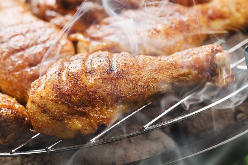 Grilled chicken sticks stock image. Image of ripe, grate - 190668453