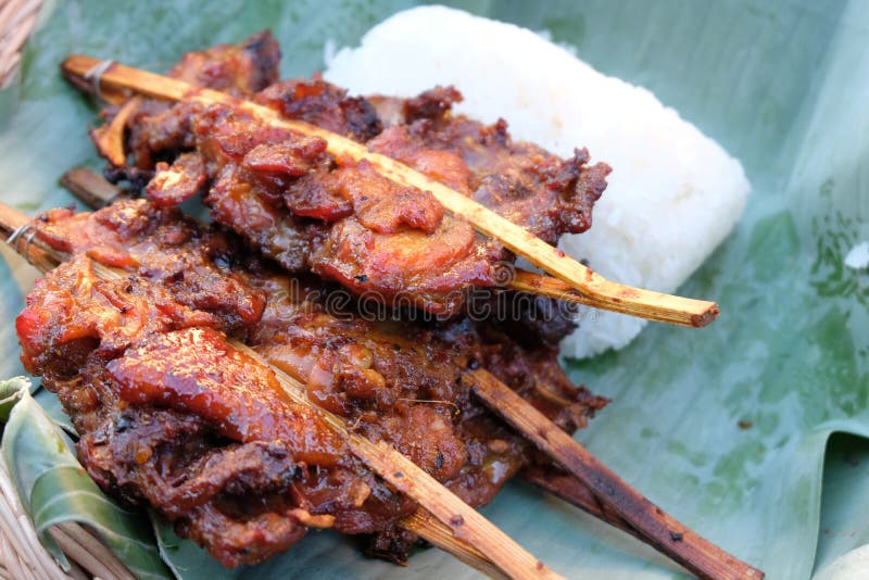Grilled Chicken and Sticky Rice Stock Image - Image of roast, grill ...