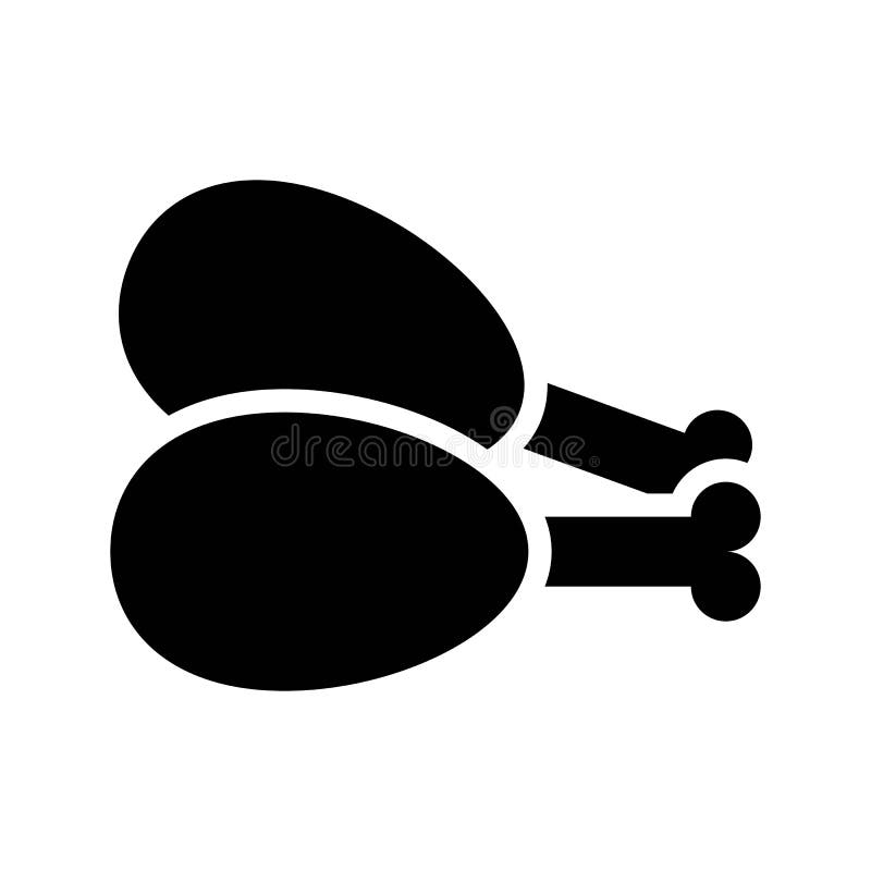 Grilled Chicken Vector, Barbecue Related Solid Style Icon Stock Vector ...