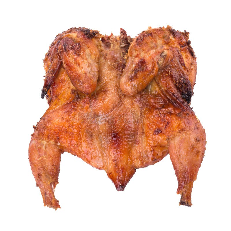 Grilled Chicken On White Background Stock Photo - Image of chicken ...