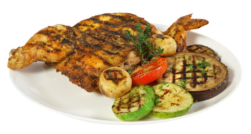 Grilled Chicken Dinner Plate Stock Photo - Image of cooking, chicken ...