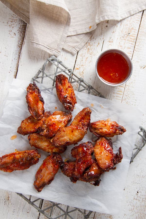 Grilled chicken wing stock image. Image of wing, sauce - 53180897