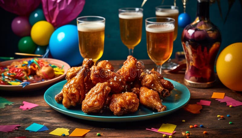 Grilled Chicken Wings, Buffalo Style, Perfect for a Party Generated by ...