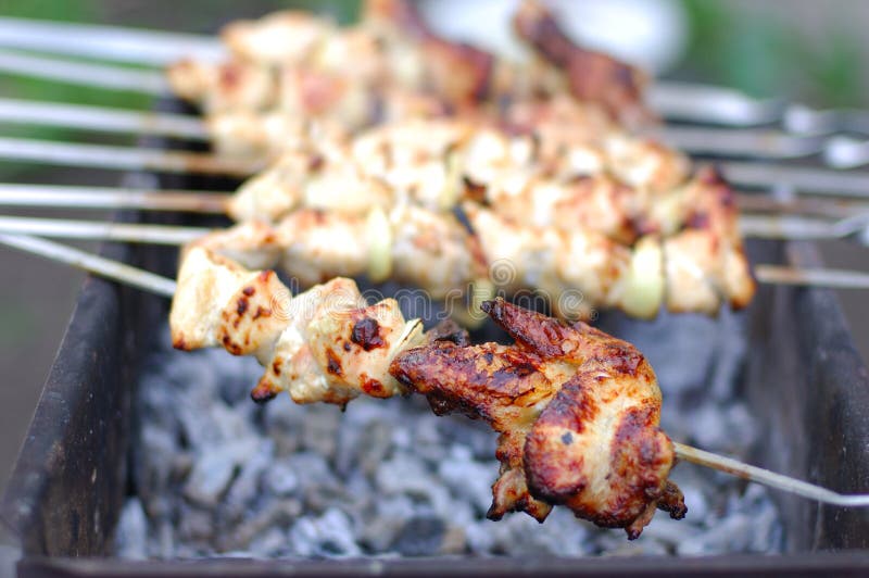 Grilled chiken wing stock photo. Image of gourmet, time - 2568930