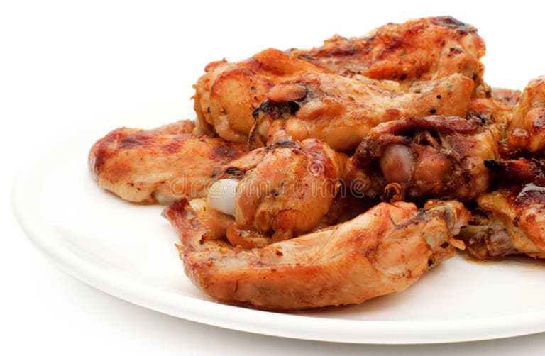 Grilled chiken winglets stock image. Image of lunch, chiken - 10572953