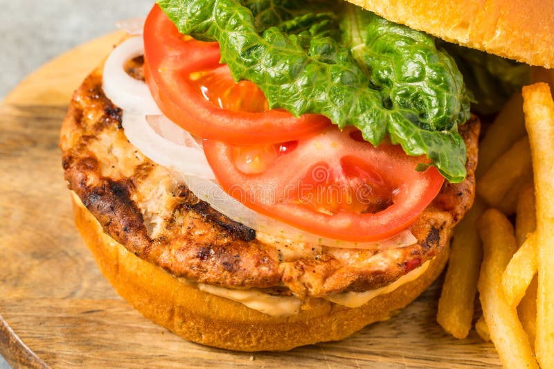 Grilled Chipotle Chicken Burger Stock Photo - Image of fastfood, tasty ...