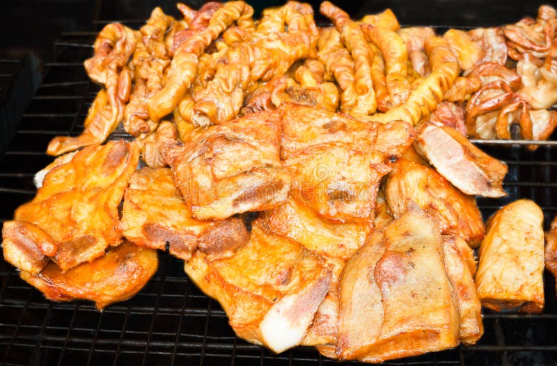 Grilled Chitterlings stock image. Image of fire, juicy - 35106727