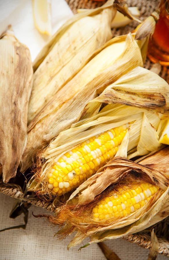 Grilled Corn on the Cob with Butter Stock Photo - Image of corncob ...