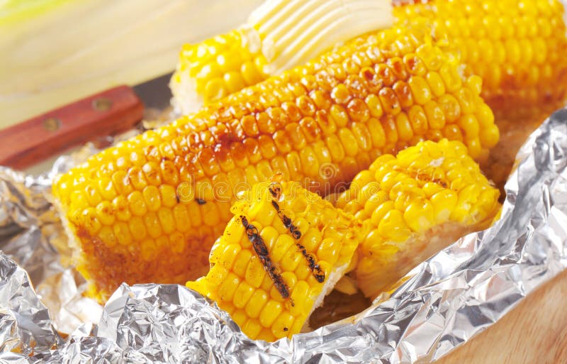 Grilled corn stock image. Image of detail, prepared, vegan - 22620689