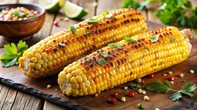 Grilled Corn on Cob with Charred Kernels and Fresh Herbs is Delightful ...