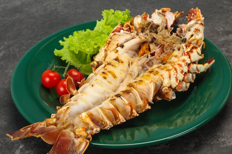 Grilled Crayfish in the Plate Stock Photo - Image of healthy, cuisine ...