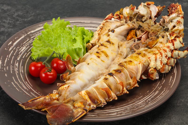 Grilled Crayfish in the Plate Stock Image - Image of sauce, gourmet ...